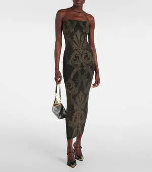 Wolford X Etro Lame Jacquard Midi Dress