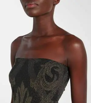 Wolford X Etro Lame Jacquard Midi Dress