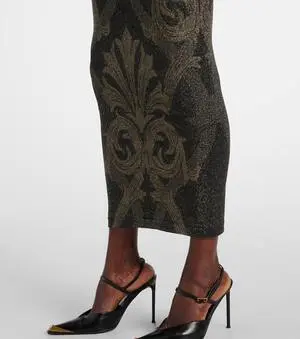 Wolford X Etro Lame Jacquard Midi Dress