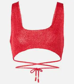 BANANHOT Alma Knitted Crop Top - Red
