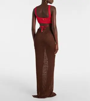 BANANHOT Alma Knitted Crop Top - Red