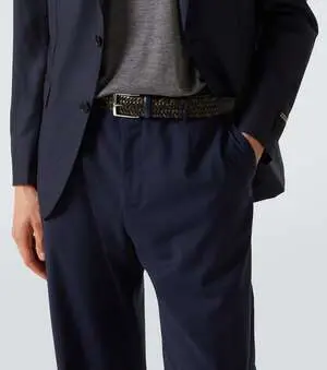Rubinacci Woven Leather Belt - Multicoloured
