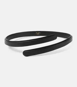 Alaïa Twist Leather Belt - Black