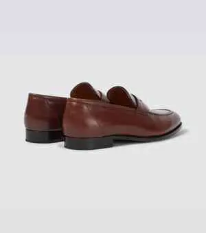 Loro Piana Sergio Leather Penny Loafers