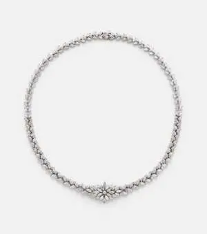 Yeprem 18kt White Gold Diamond Choker Necklace - Silver