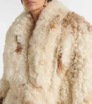 Magda Butrym Belted Shearling Coat