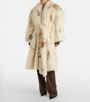 Magda Butrym Belted Shearling Coat