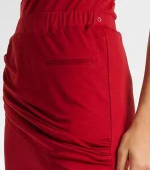 DIDU Draped Cotton Jersey Miniskirt