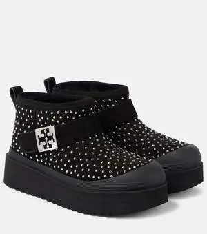Tory Burch Mellow Platform Ankle Boots - Beige