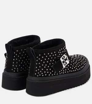 Tory Burch Mellow Platform Ankle Boots - Beige