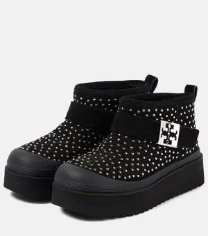 Tory Burch Mellow Platform Ankle Boots - Beige