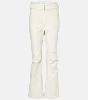 YVES SALOMON Logo Ski Pants Mont Blanc - White