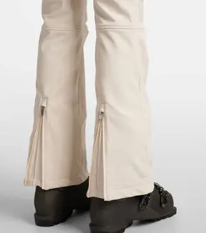 YVES SALOMON Logo Ski Pants Mont Blanc - White