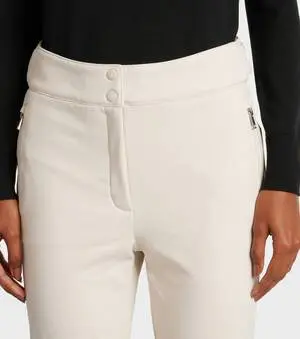 YVES SALOMON Logo Ski Pants Mont Blanc - White