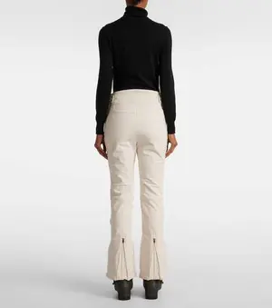 YVES SALOMON Logo Ski Pants Mont Blanc - White