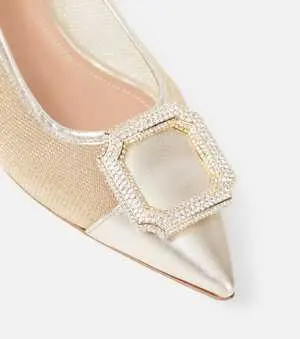 MALONE SOULIERS Lina Crystal-embellished Ballet Flats - Silver