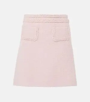 Giambattista Valli High-rise Wool-blend Miniskirt