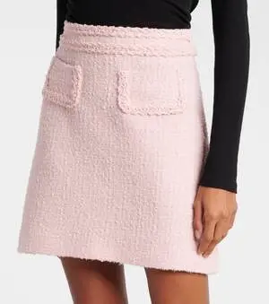 Giambattista Valli High-rise Wool-blend Miniskirt