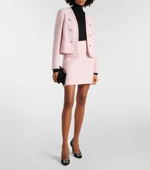 Giambattista Valli High-rise Wool-blend Miniskirt