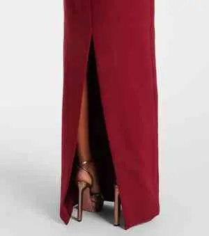 Roland Mouret Floral-applique Crepe Gown