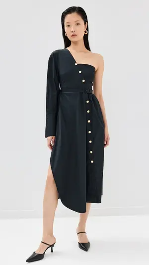 Rosetta Getty Asymmetrical Shirtdress