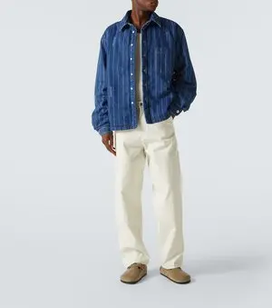 Jacquemus Boulanger Striped Denim Shirt