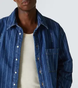 Jacquemus Boulanger Striped Denim Shirt