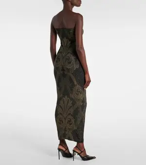 Wolford X Etro Lamé Jacquard Midi Dress