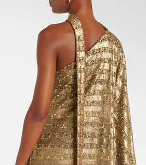 TALLER MARMO Gilded Ubud Sequined Gown