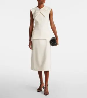 JIL SANDER Draped Top - Beige