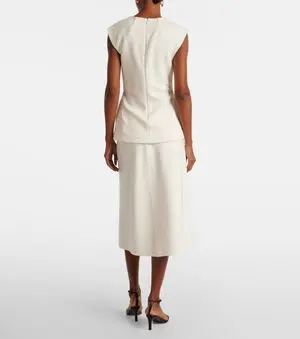 JIL SANDER Draped Top - Beige