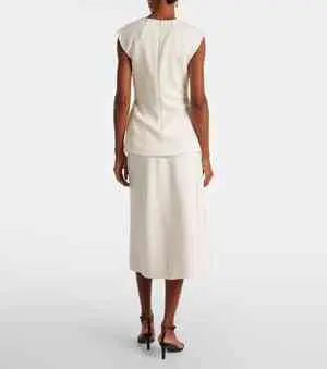 JIL SANDER Draped Top - Beige