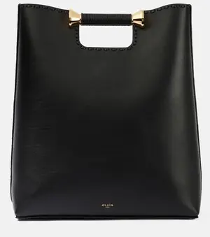 Alaïa Bobine Leather Tote Bag - Black
