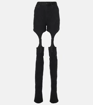 MUGLER High-rise Skinny Jeans - Black