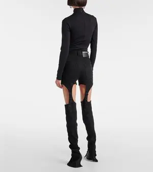 MUGLER High-rise Cutout Skinny Jeans