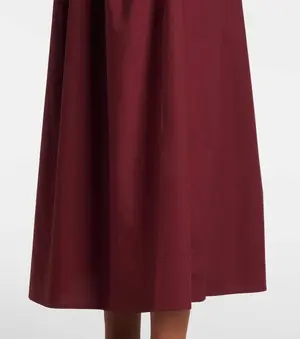 Faithfull The Brand Alma Gathered Cotton Maxi Dress