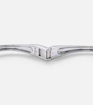 Yeprem 18kt White Gold Diamond And Sapphire Bangle