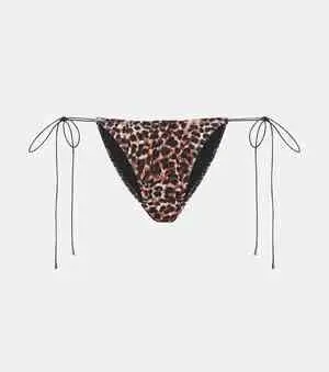 BANANHOT Liv Leopard-print Bikini Bottom - Multicoloured