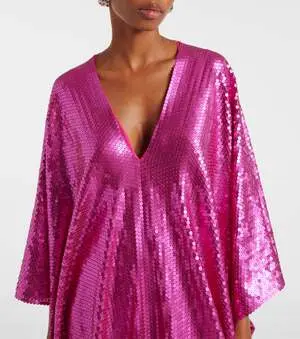 TALLER MARMO Gala Disco Sequined Kaftan - Pink