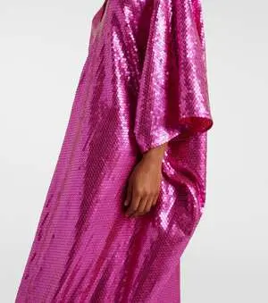 TALLER MARMO Gala Disco Sequined Kaftan - Pink