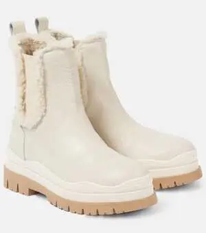 Bogner Arosa 8 Shearling-lined Leather Chelsea Boots - White