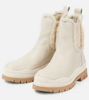 Bogner Arosa 8 Shearling-lined Leather Chelsea Boots - White