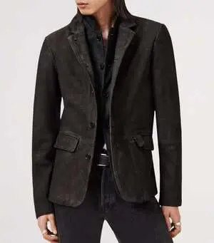 ALLSAINTS Leather Blazer