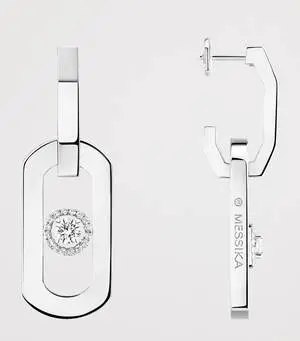 Messika So Move White Gold And Diamond Xl Drop Earrings