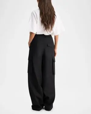 RÓHE Rohe Tailored Cargo Trousers - Black