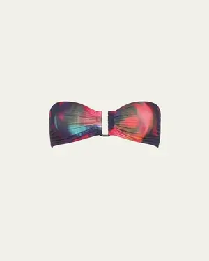 ERES Meridien Bandeau Bikini Top - Imprime Boreale