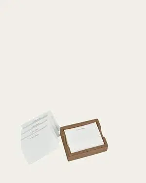 GRAPHIC IMAGE Leather Memo Tray With 100 "a Note From" Note Cards