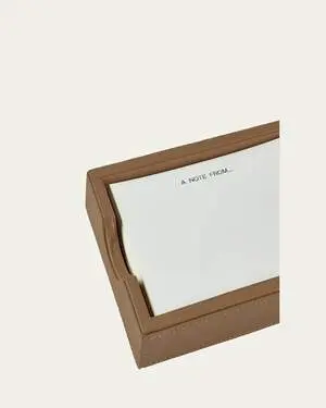 GRAPHIC IMAGE Leather Memo Tray With 100 "a Note From" Note Cards