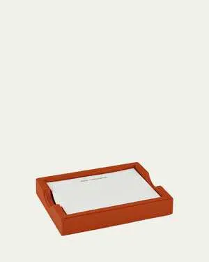 GRAPHIC IMAGE Leather Memo Tray With 100 "wild Thoughts" Note Cards - Orange
