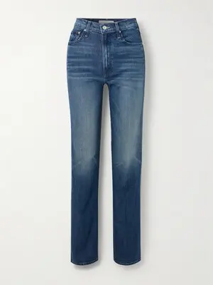 MOTHER The Rambler Zip High-rise Wide-leg Jeans